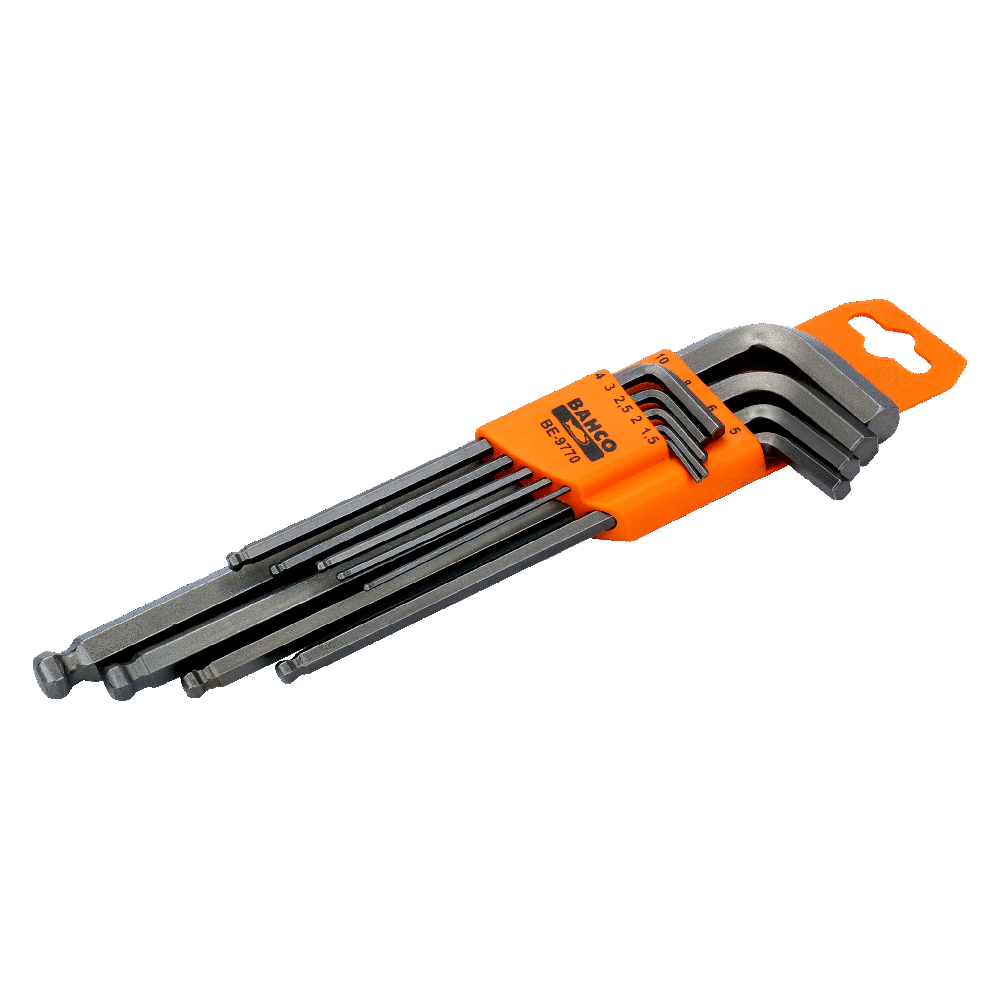 Bahco BE 9770 9 Piece Metric Long Ball End Hex L Key Set Alliance Bahco BE 9770 9 Piece Metric Long Ball End Hex L Key Set Alliance